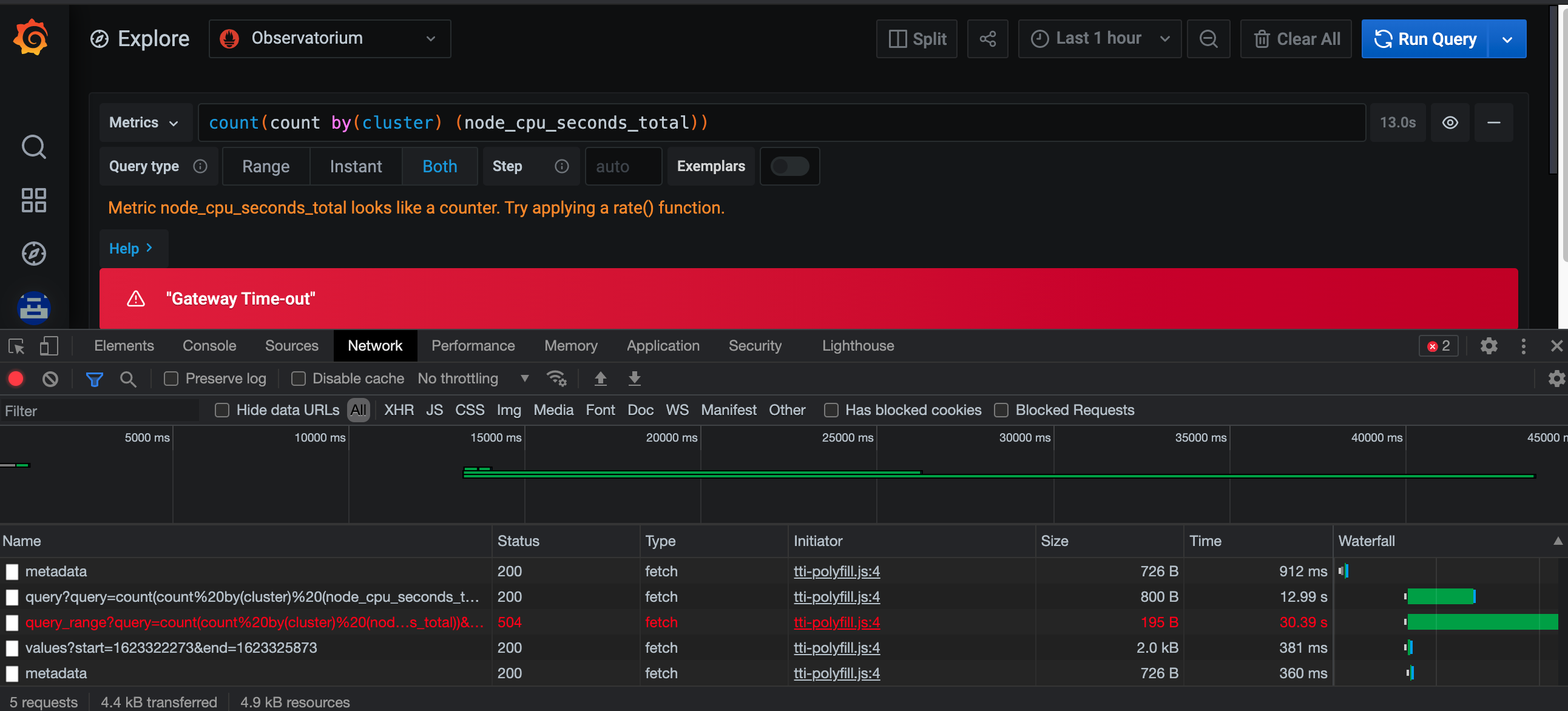 Queries failing after 30s despite changing dataproxy.timeout to > 30s · Issue #27839 · grafana ...