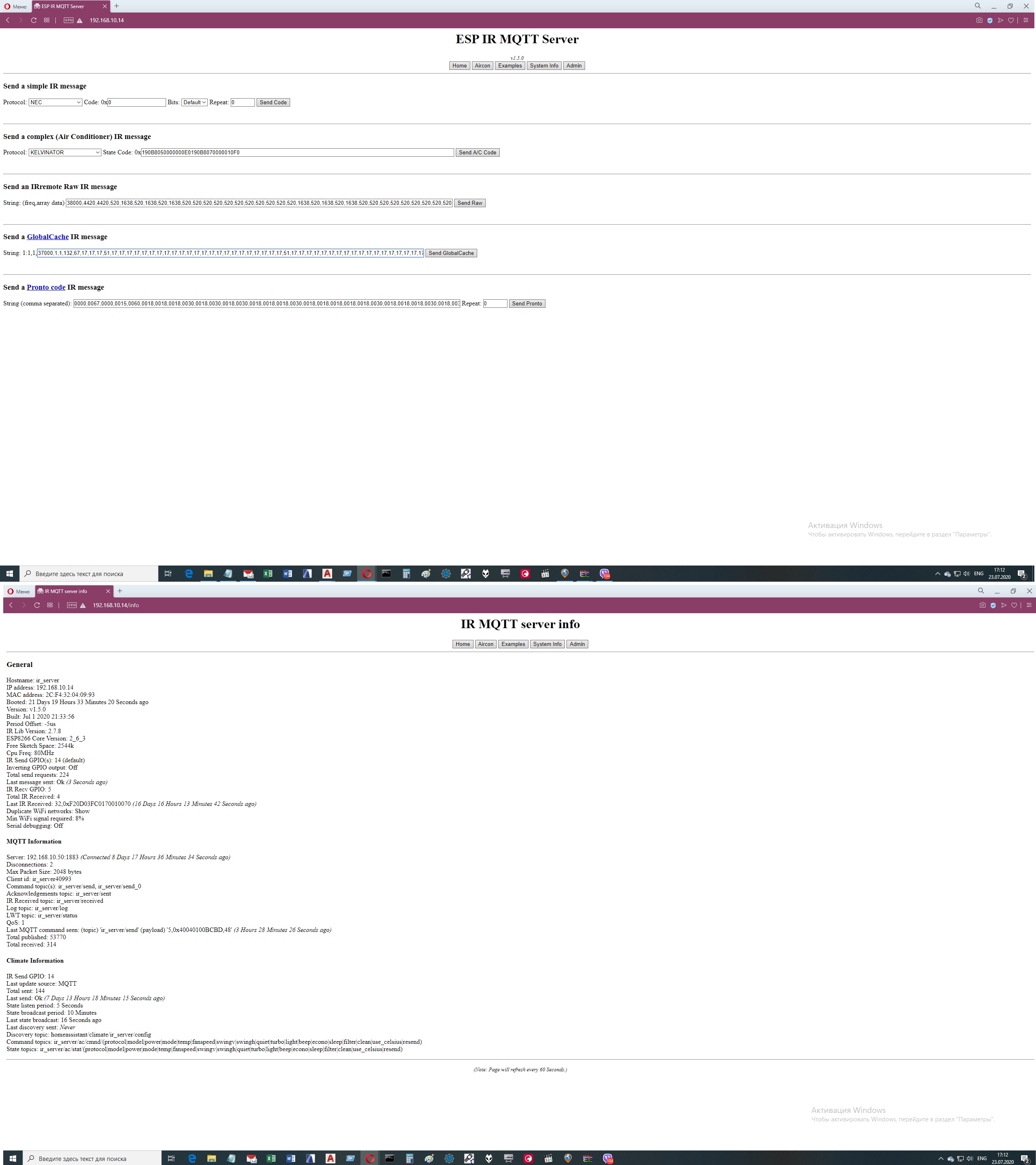 Home Assistant MQTT cant send global cache Panasonic TV · Issue #1209 · crankyoldgit ...