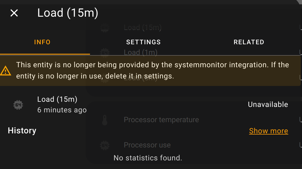 Systemmonitor Sensors No Longer Available · Issue 82829 · Home Assistantcore · Github 