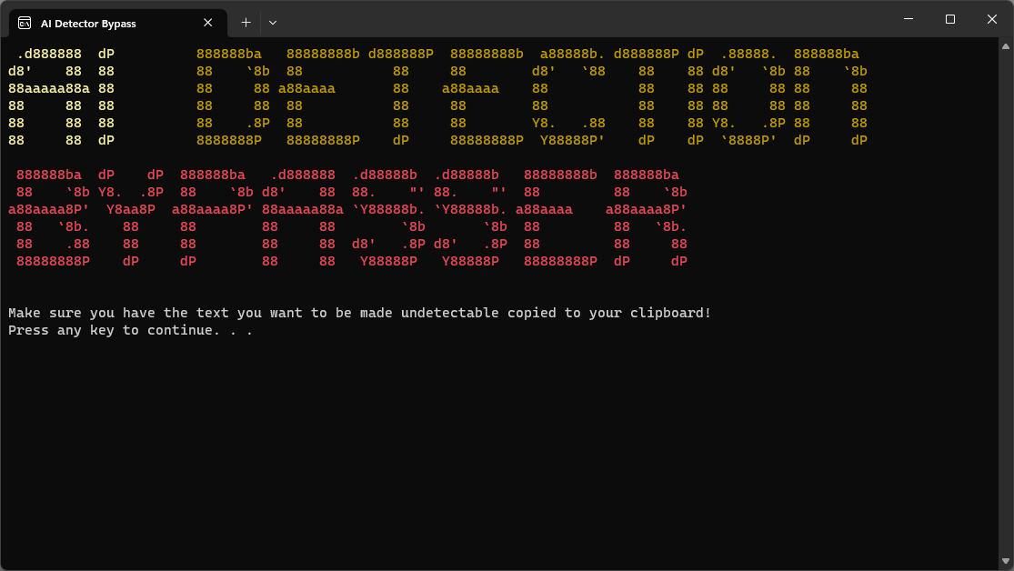 GitHub - MazeCow/AI-Detector-Bypass-2.0: Use responsibly ( ͡° ͜ʖ ͡°)