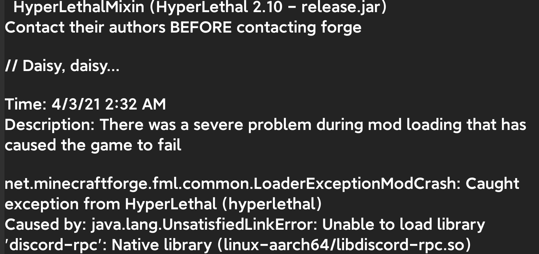 [错误] discord-rpc doesn't work · Issue #1152 · PojavLauncherTeam/PojavLauncher · GitHub