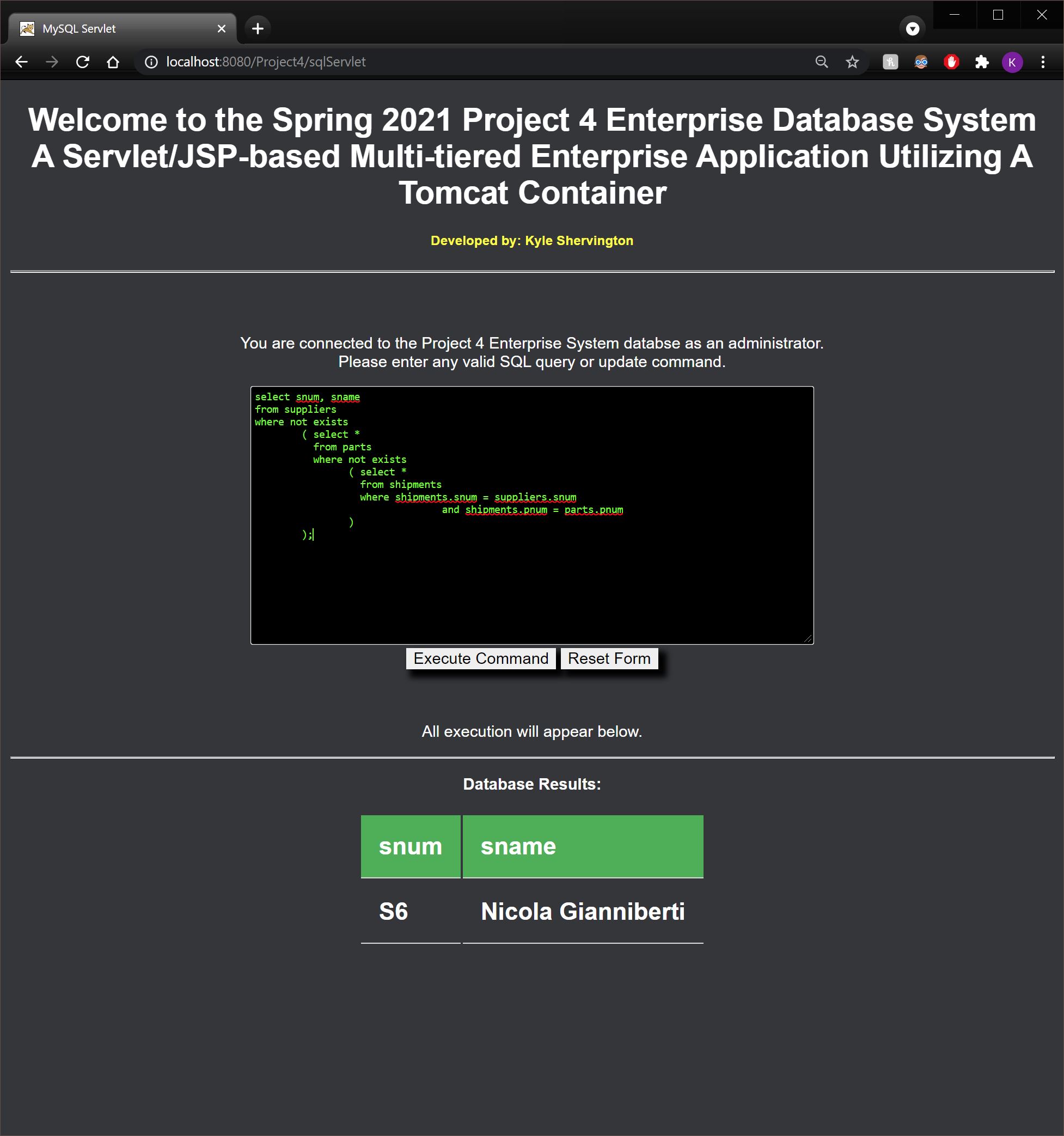GitHub - KShervington/ThreeTierServlet