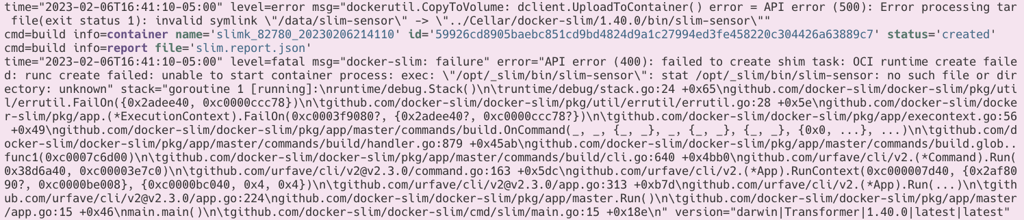 DockerSlim is not working · Issue #410 · slimtoolkit/slim · GitHub