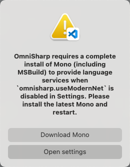 When vscode is not started for the first time, it will prompt that OmniSharp needs to fully ...