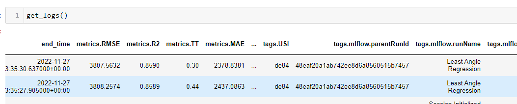 [BUG]: mlflow incorrectly logging models "Lasso Least Angle Regression" and "Least Angle ...
