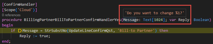 ConfirmHandler receives wrong Message when Confirm() with implicit StrSubstNo() is used. · Issue ...