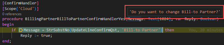 ConfirmHandler receives wrong Message when Confirm() with implicit StrSubstNo() is used. · Issue ...