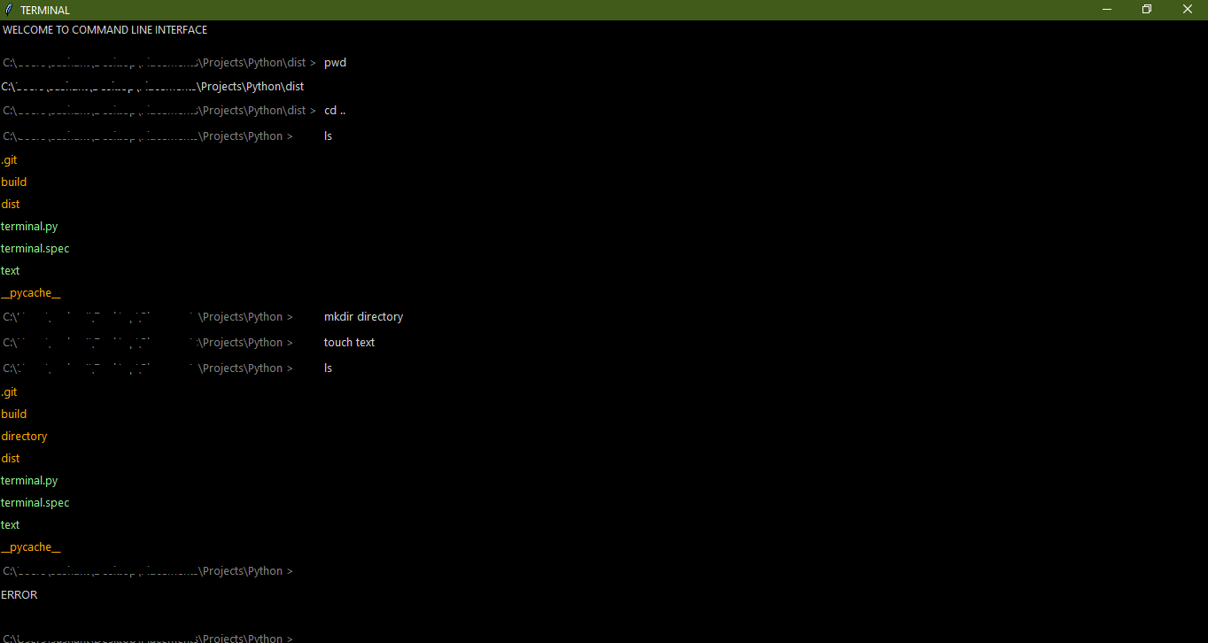 GitHub - SushantP199/pTerminal: A Terminal is a mini replica of Command Line tool which ...