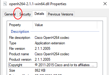 openh264-2.1.1-win64.dll has not been signed · Issue #3409 · cisco/openh264 · GitHub
