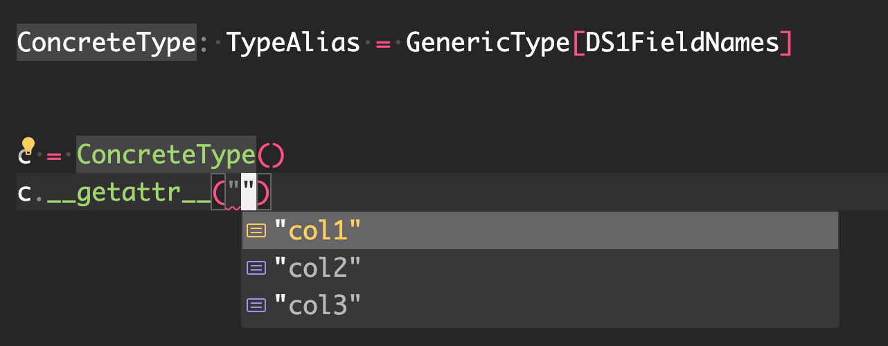 Unable to autosuggest members with typing.Literal types when used in ...