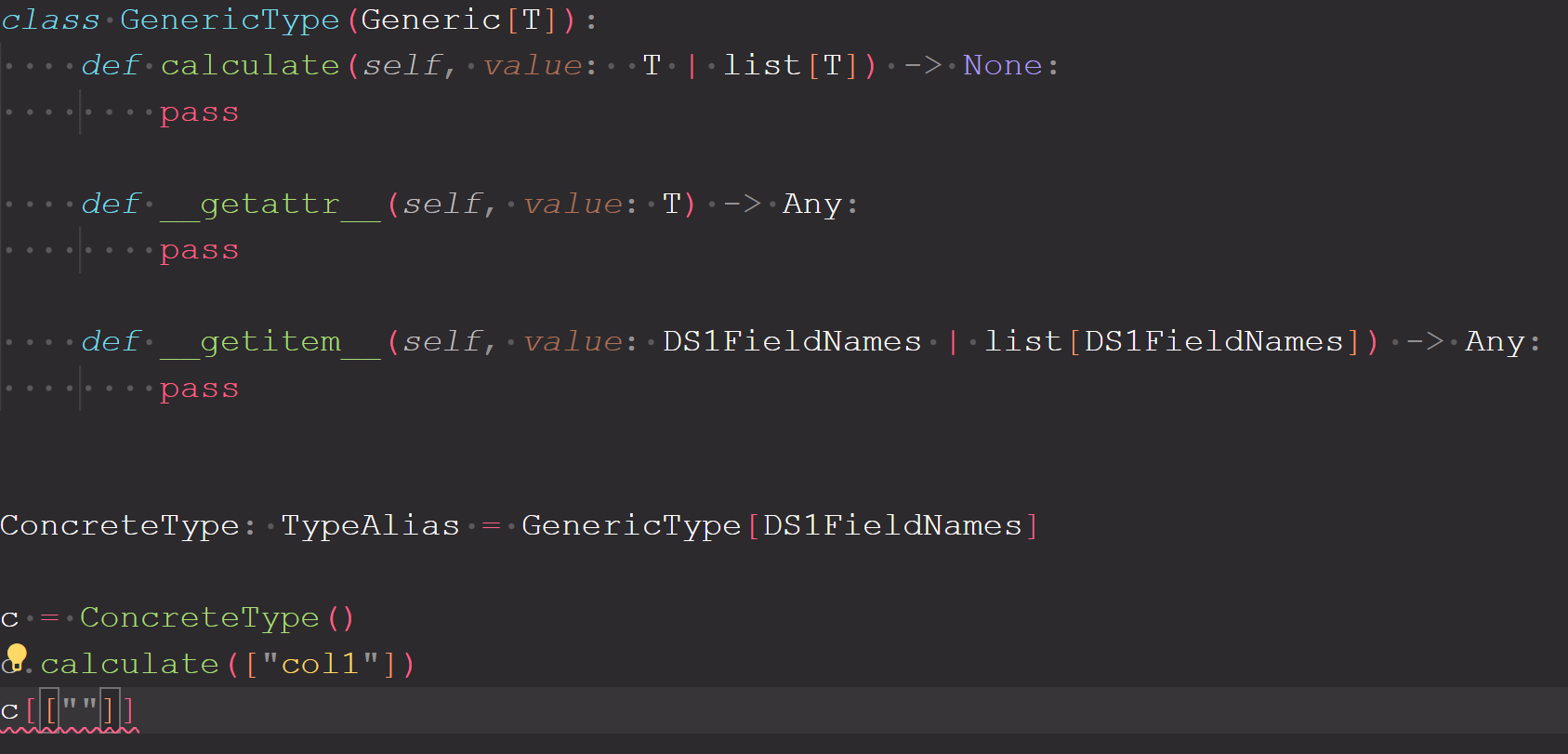 Unable To Autosuggest Members With Typing Literal Types When Used In Generic Classes · Issue