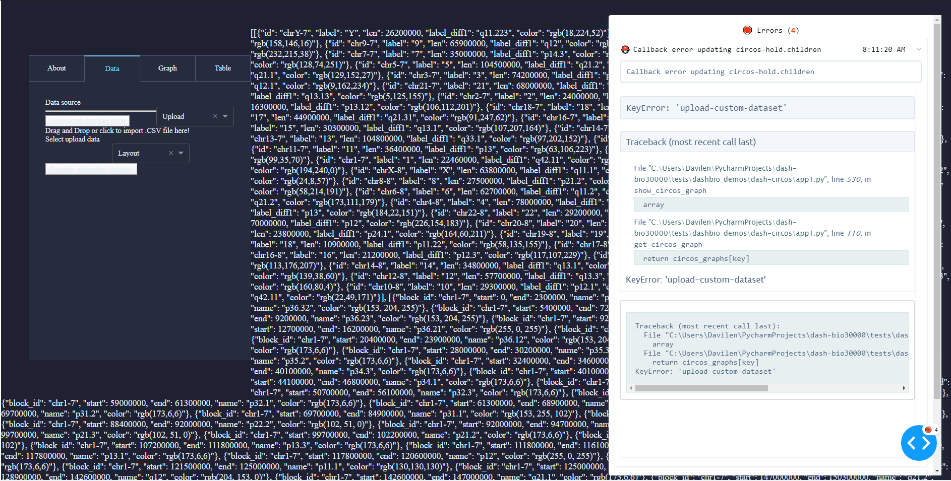Sample data not loading on Circos · Issue #479 · plotly/dash-bio · GitHub