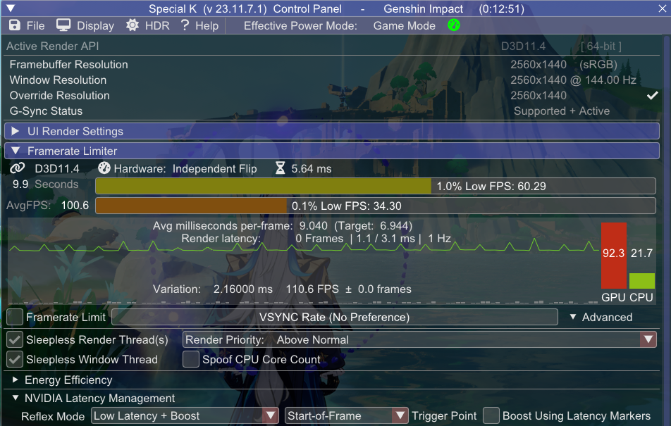 [Discussions] About frametime anomaly after unlocking fps in 4.0 · Issue #215 · 34736384/genshin ...