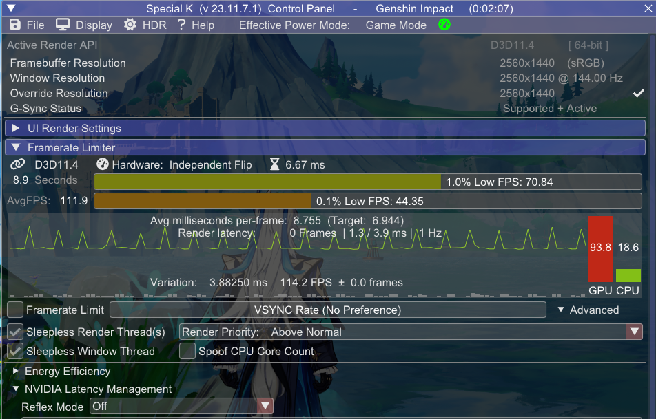 [Discussions] About frametime anomaly after unlocking fps in 4.0 · Issue #215 · 34736384/genshin ...