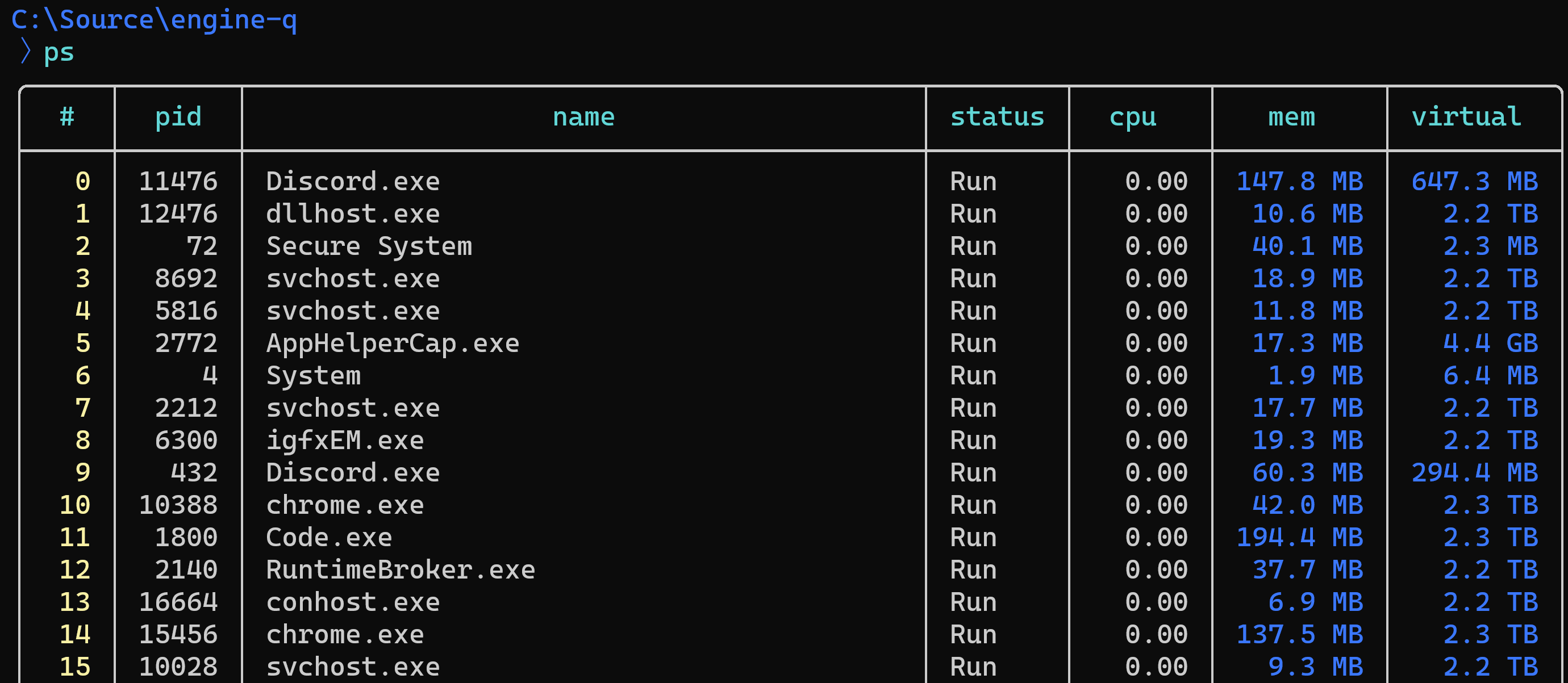 zero cpu from `ps` command · Issue #481 · nushell/engine-q · GitHub