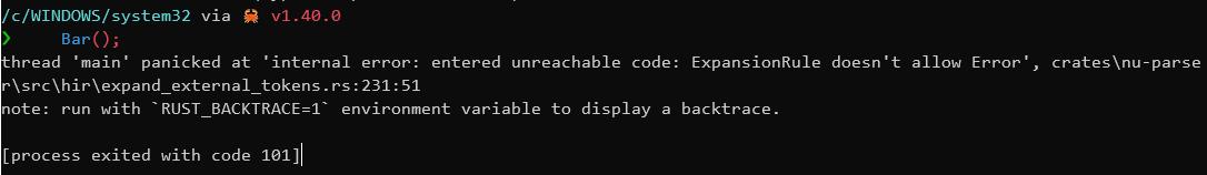Parser crashes on malformed input · Issue #1233 · nushell/nushell · GitHub