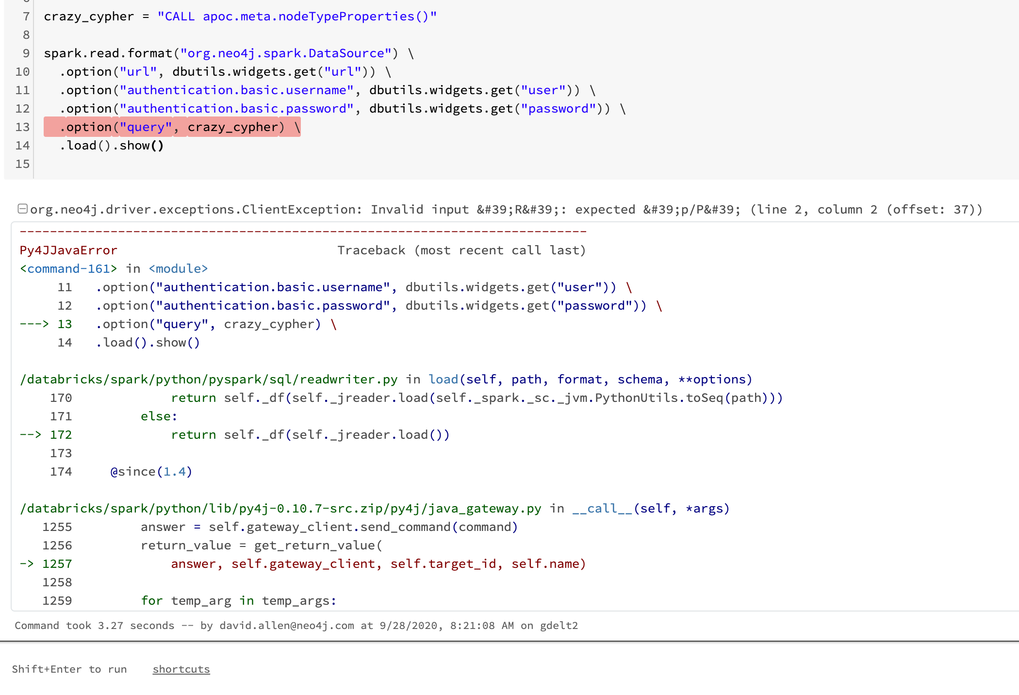 Can't use stored procedures within Custom queries · Issue #201 · neo4j/neo4j-spark-connector ...