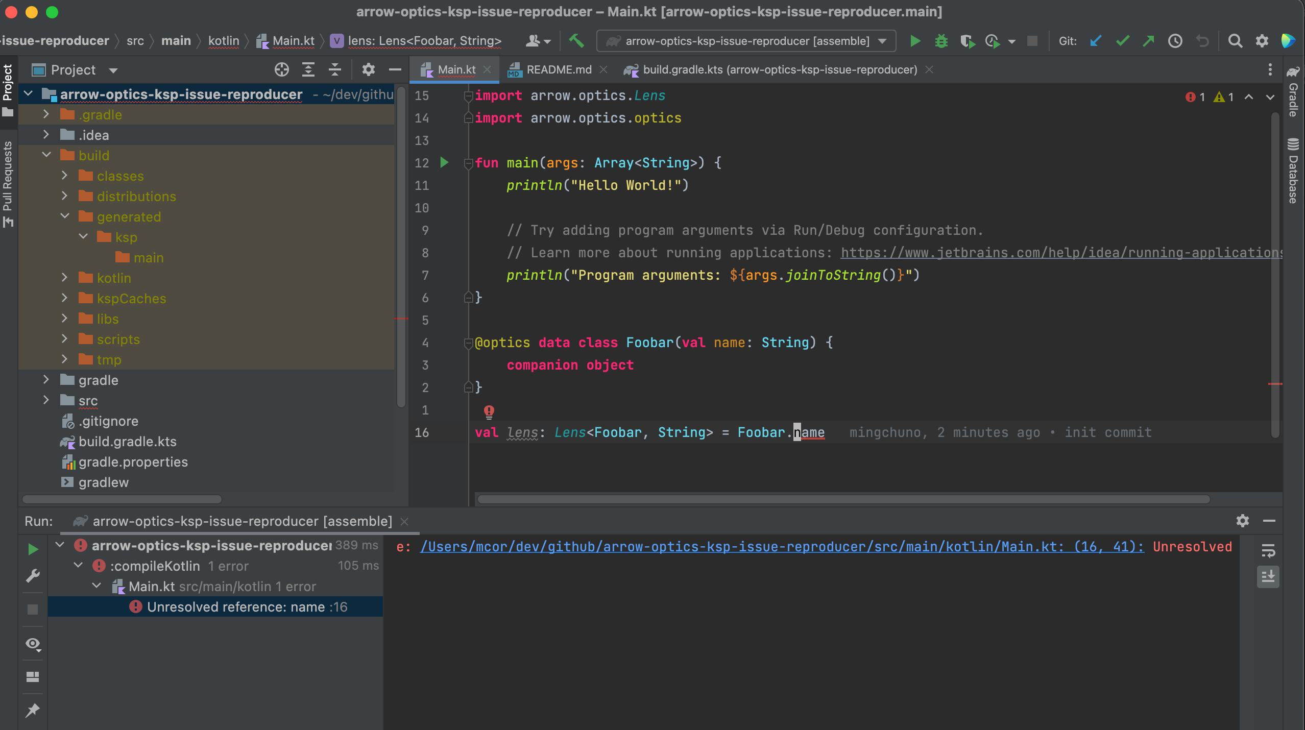 ["Bug"]Unresolved reference using Arrow Optics with KSP for simple example · Issue #2646 · arrow ...