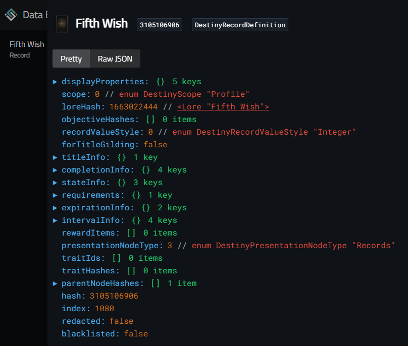How to get the present progression of the lore ? · Issue #1447 · Bungie-net/api · GitHub