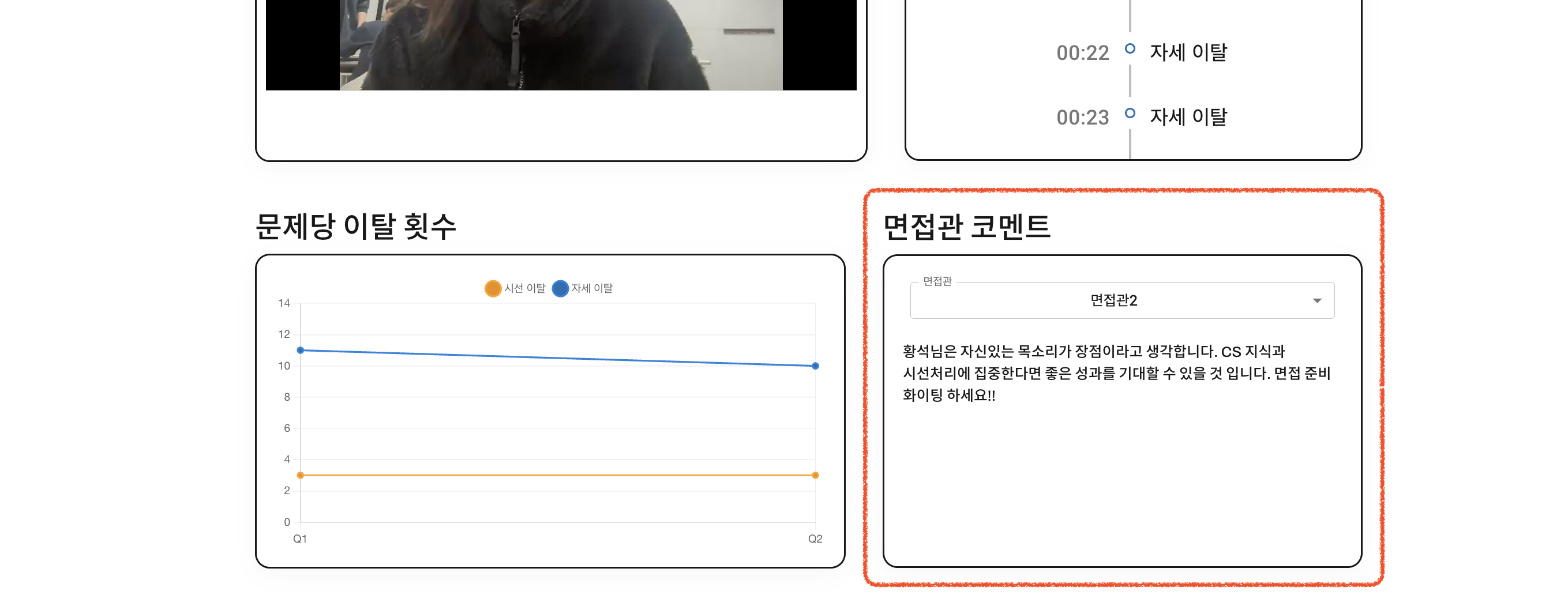 feat: 결과 조회 페이지 면접관 코멘트 영역에 실제 데이터 연동 · Issue #139 · krafton-jungle-AI-InterviewMate/AI ...
