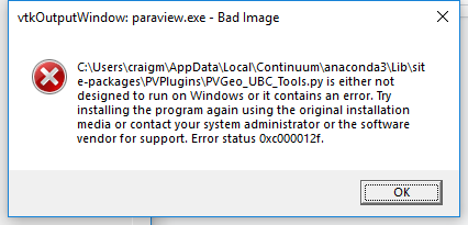 Installation troubles and ParaView crashes · Issue #18 · OpenGeoVis/PVGeo · GitHub