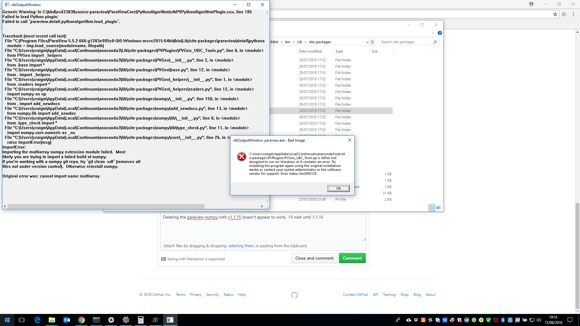 Installation troubles and ParaView crashes · Issue #18 · OpenGeoVis/PVGeo · GitHub