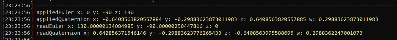 Object API Rotation Issue : apply and read [object].rot switch x and z axis when y rotation != 0 ...