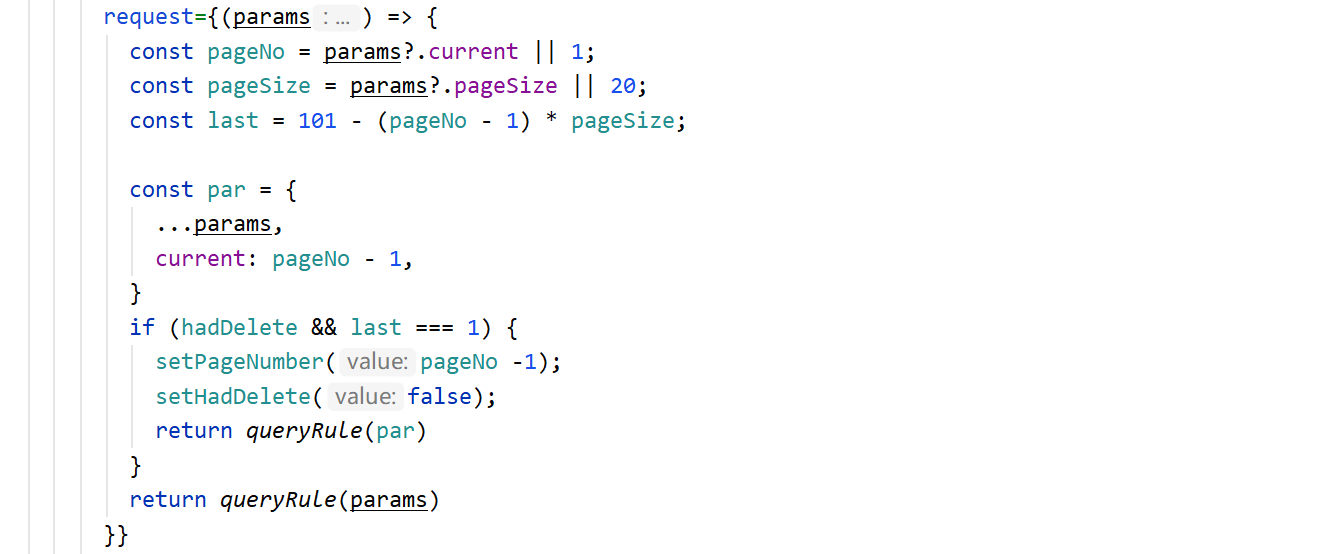 👑 [需求]ProTable删除最后一页唯一一条数据 · Issue #72 · ant-design/pro-components · GitHub