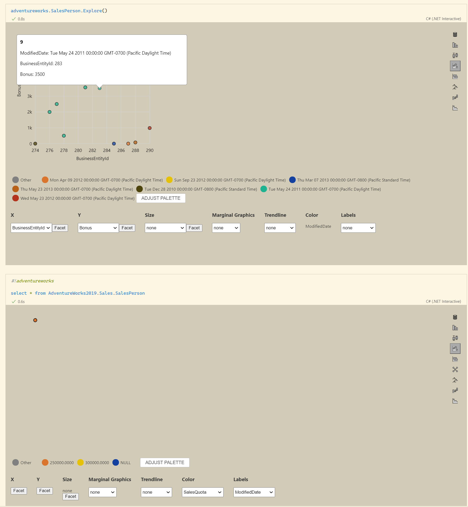 nteract Data Explorer is not showing data correctly for SQL queries · Issue #1049 · dotnet ...