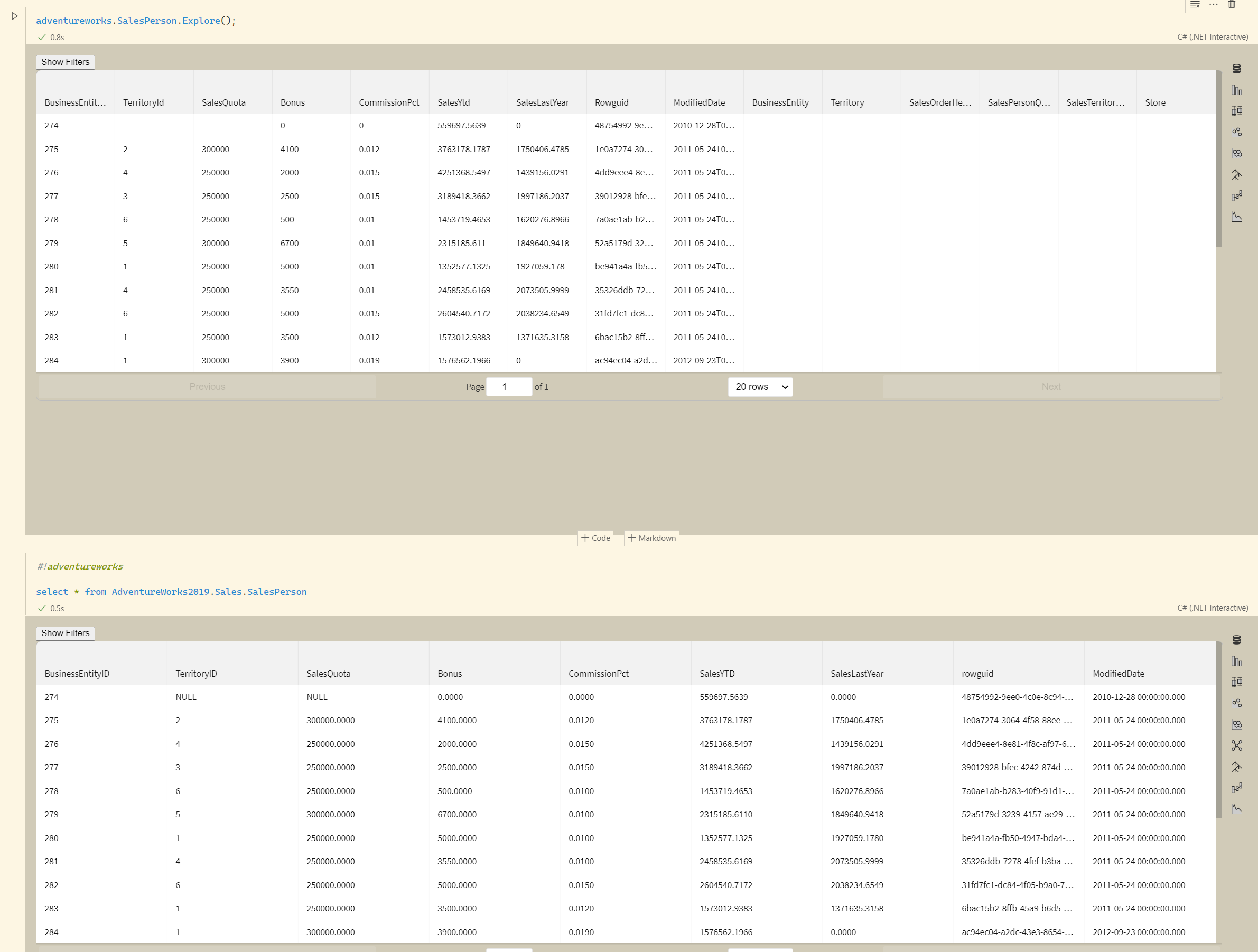 Nteract Data Explorer Is Not Showing Data Correctly For Sql Queries · Issue 1049 · Dotnet