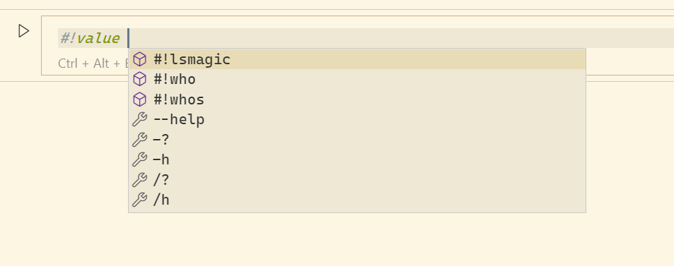 Value Command Completions Incorrectly Include Other Magic Commands · Issue 1165 · Dotnet