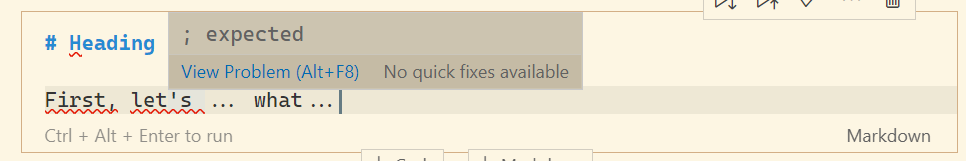 C Diagnostic Squiggles Appear In Markdown · Issue 1227 · Dotnet