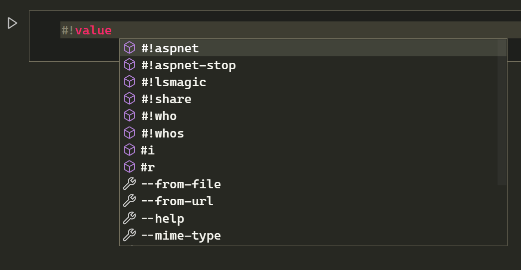 Value Completions Include Top Level Magic Commands · Issue 1678 · Dotnet Interactive · Github