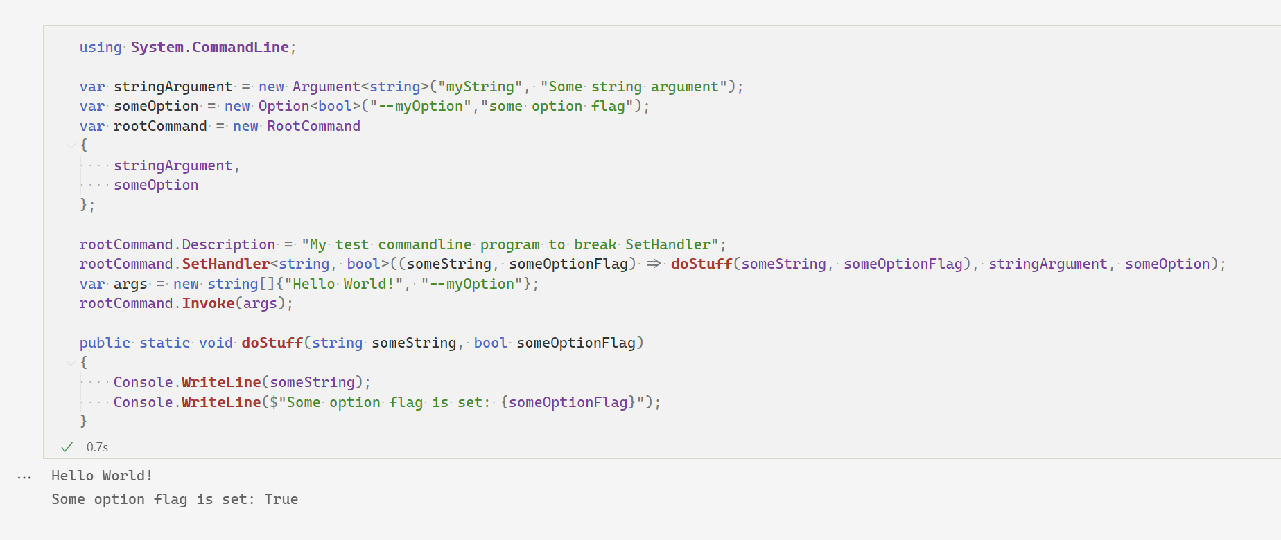 Sethandler Does Not Work With Non Generic Option Flag · Issue 1626 · Dotnetcommand Line Api 