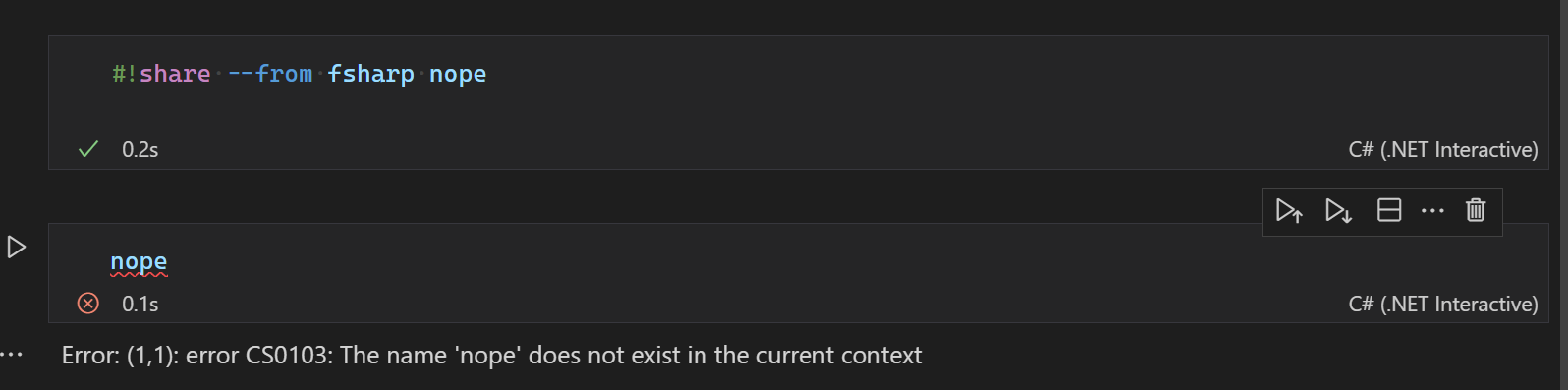 no error is displayed when attempting to share a nonexistent variable · Issue #2019 · dotnet ...