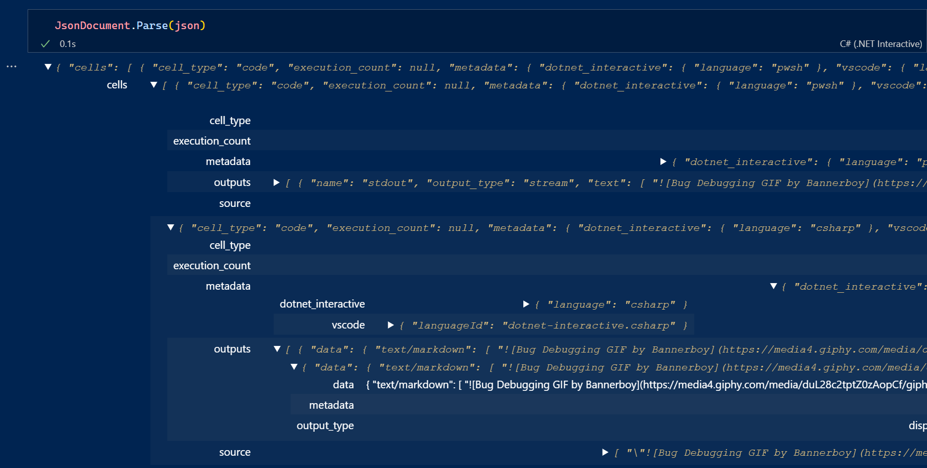 HTML display for JSON is not left-aligned · Issue #2190 · dotnet/interactive · GitHub