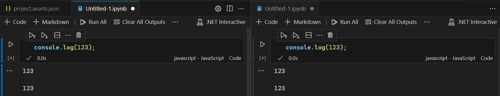 Polyglot Notebook Devexe2e Regression The Execution Results Of Javascript Code Are Shown 0809