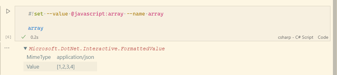 Javascript Array Shared Into C Is Instantiated As A `formattedvalue