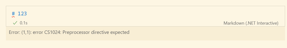 Vs Code Notebook Should Not Include The Markdown Net Interactive Language · Issue 720