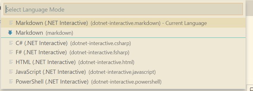 VS Code notebook should not include the Markdown (.NET Interactive) language · Issue #720 ...