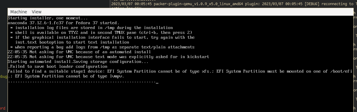 UEFI Fedora kickstart fails on `Installation Destination (Kickstart insufficient)` · Issue #346 ...