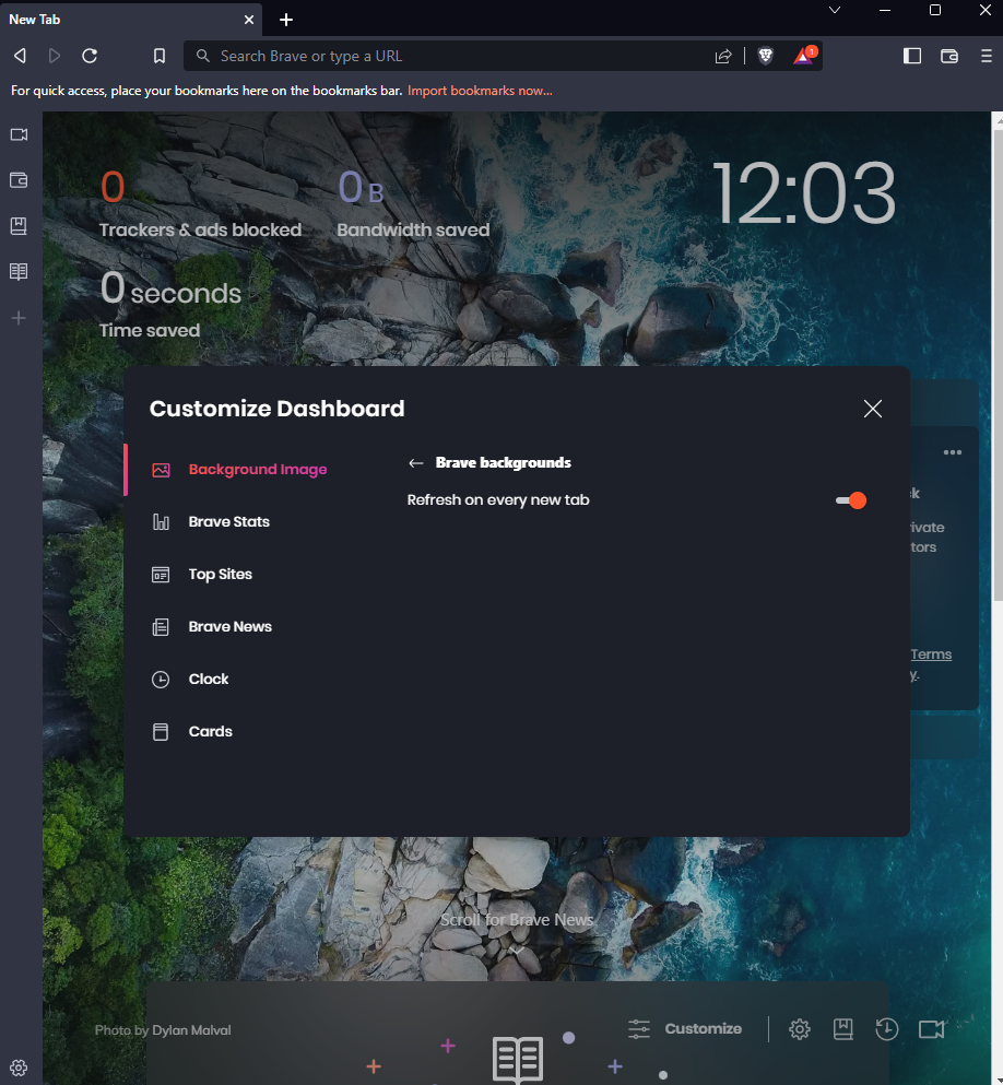 Brave backgrounds are empty at the very first time · Issue #25808 ...