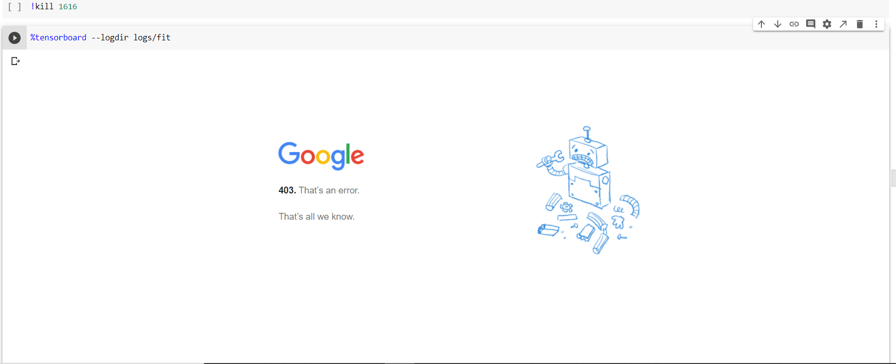 while launching tensorboard, I get a google 403 error · Issue #1577 ...