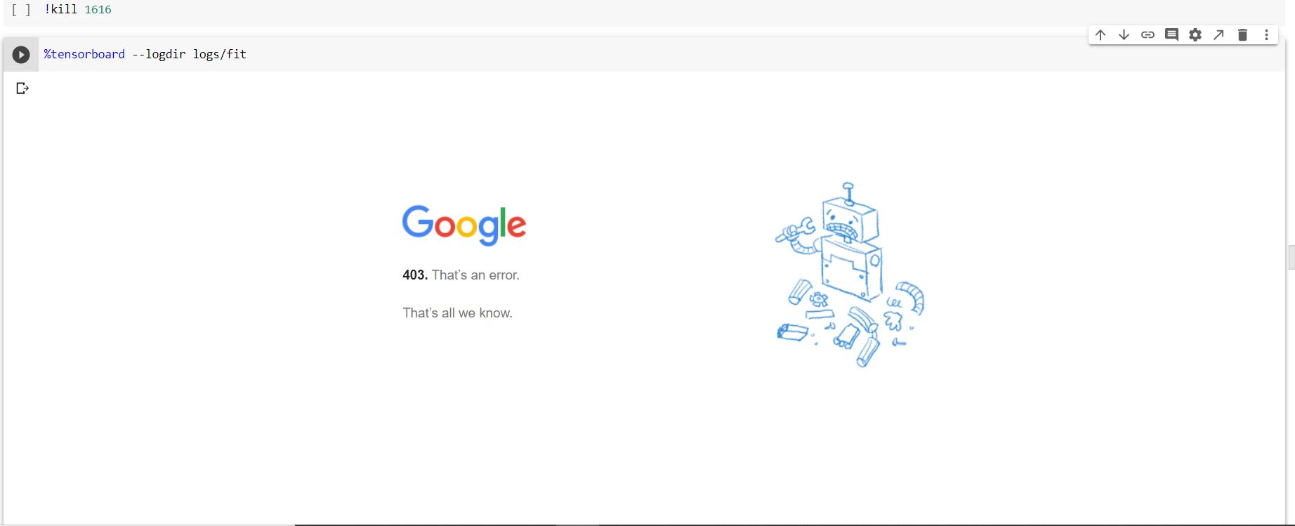 while launching tensorboard, I get a google 403 error · Issue #1577 ...
