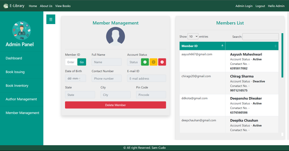 GitHub - Sam-cudo/Library-Management-System: A complete Library ...