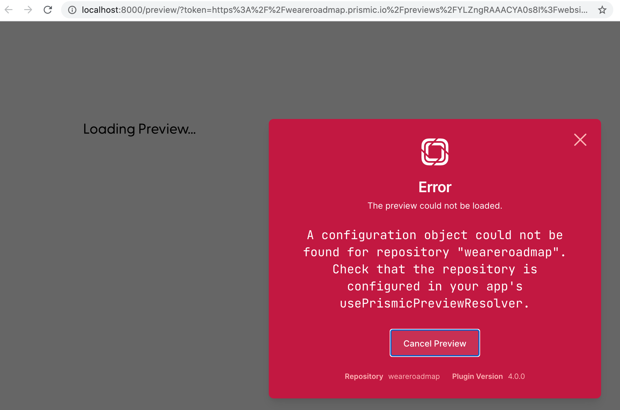 [v4] A configuration object could not be found · Issue #384 · prismicio/prismic-gatsby · GitHub
