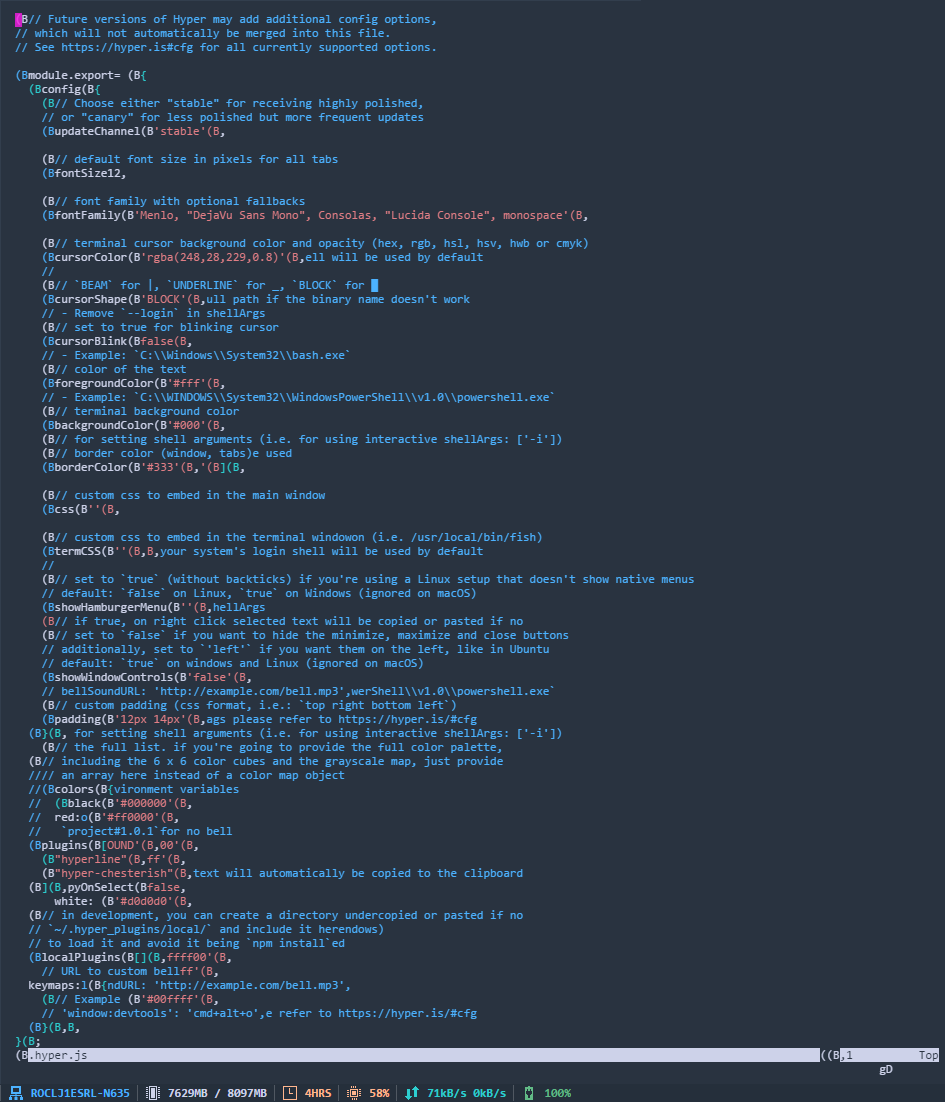 Neovim issues: extra chars and scrolling 1/2 page · Issue #2523 · vercel/hyper · GitHub