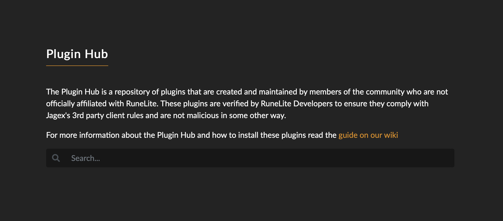 Plugin-hub page search broken on Safari · Issue #349 · runelite/runelite.net · GitHub