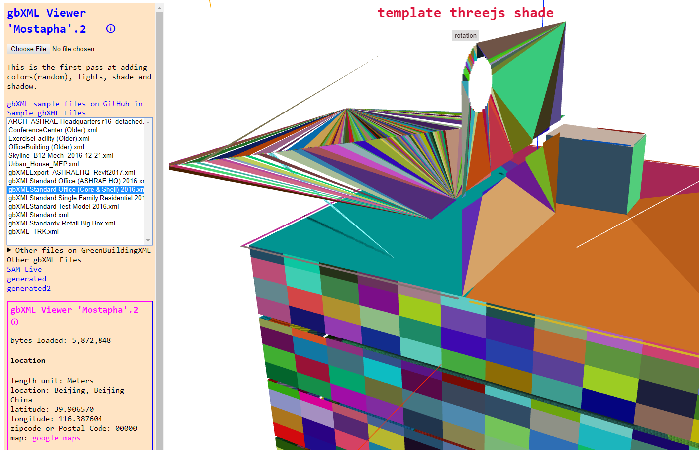 Update 2017-09-30 ~ gbXML Viewer 'mostapha].1 ~ very holey release ...