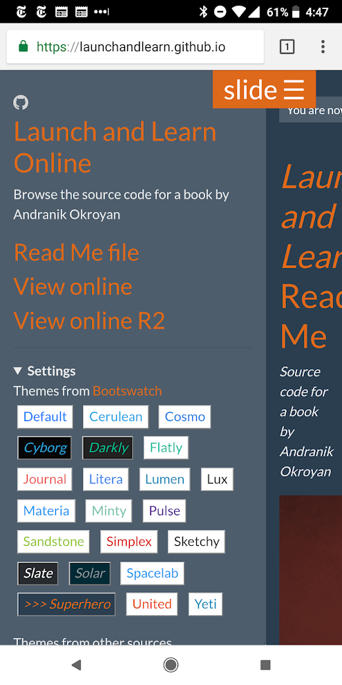 User interface for selecting themes · Issue #8 · launchandlearn ...